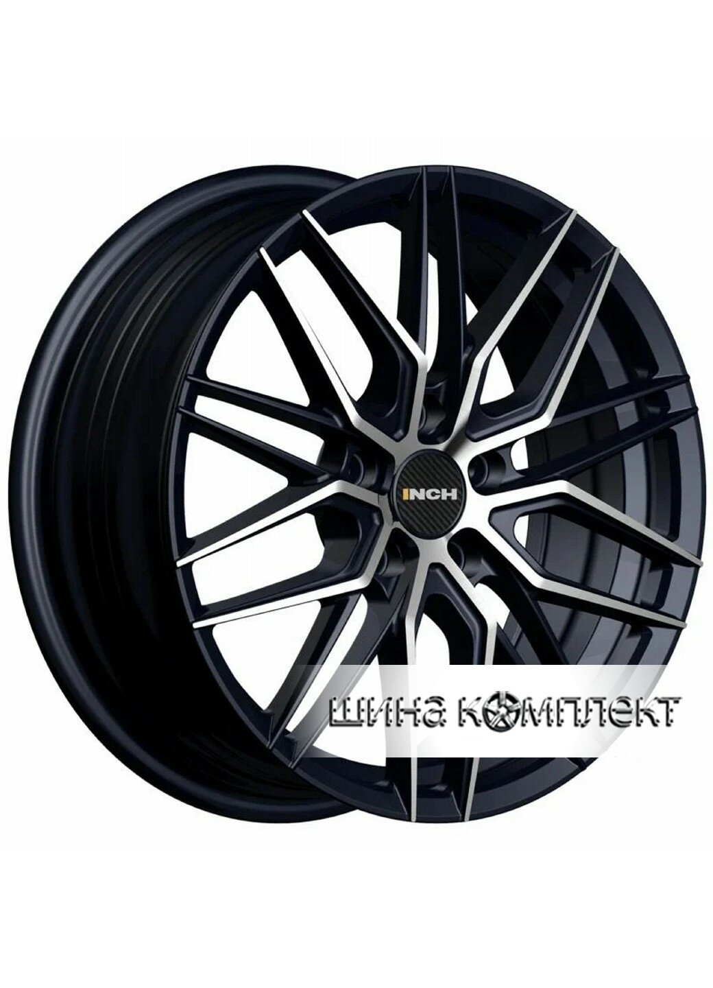 Колесный диск INCH FA8539 7x17 5x100 ET48 56,1 Gloss Black / Machined Face
