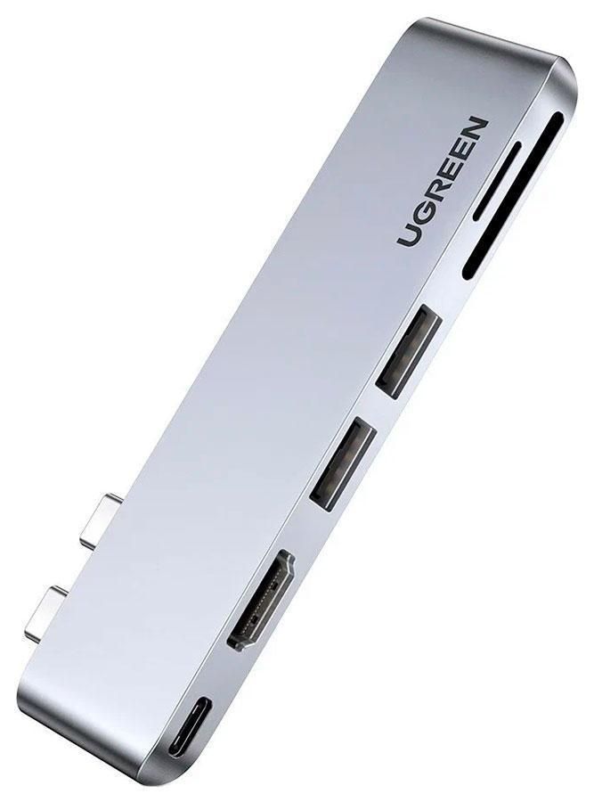 USB концентратор uGreen 3 x USB 3.0, HDMI, SD/TF, Thunder Bolt 3 (80856)