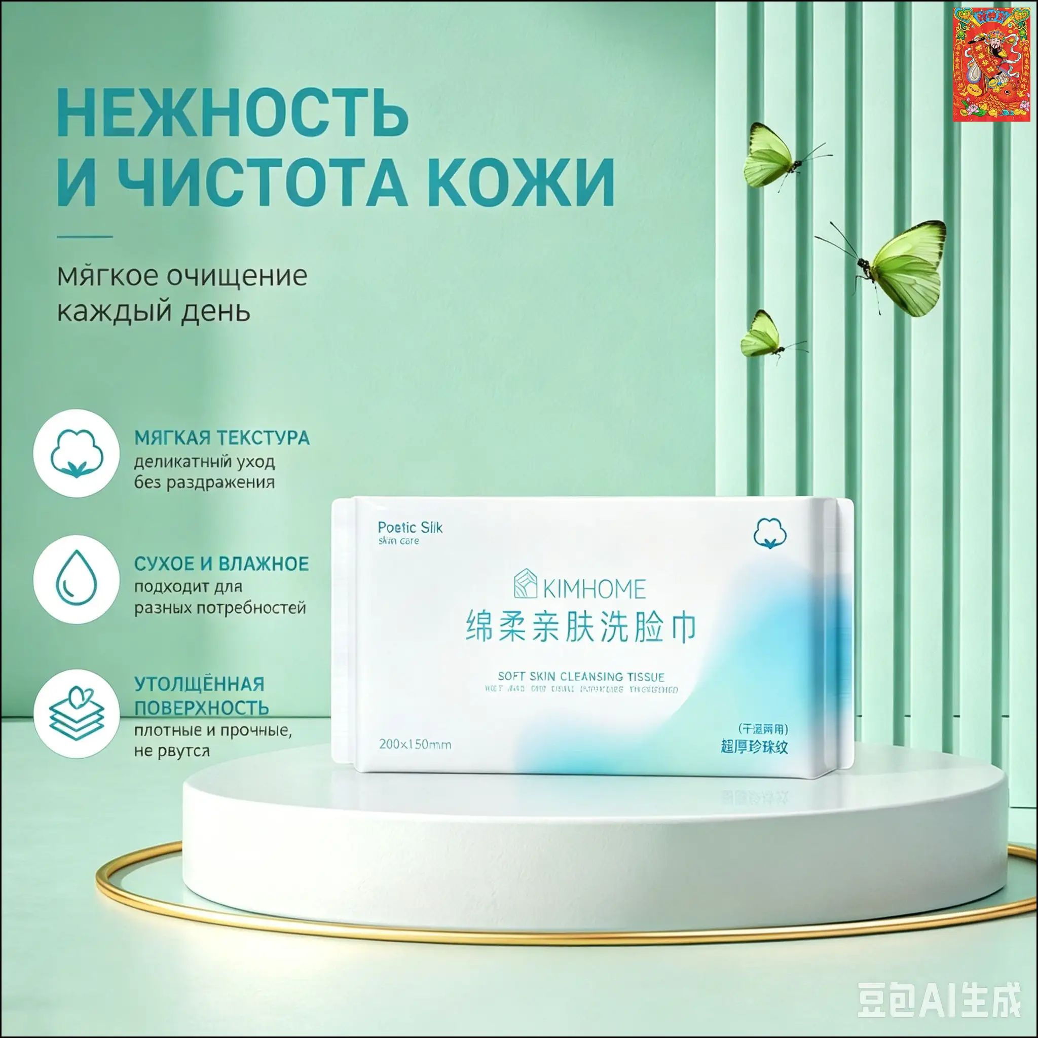 Салфетки для умывания в салонах красоты, одноразовые салфетки для умывания в диспенсере, для сухого и влажного использования, мягкие и нежные, 36 штук