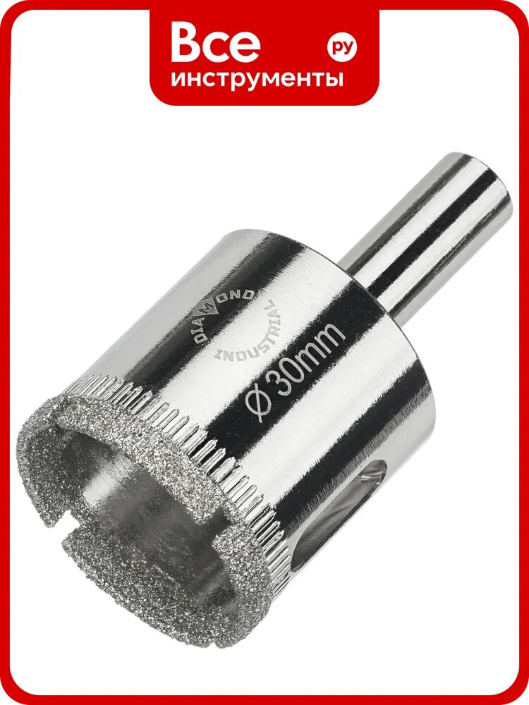 Коронка алмазная по керамике, плитке и стеклу 30 мм Diamond Industrial DIDCBC030