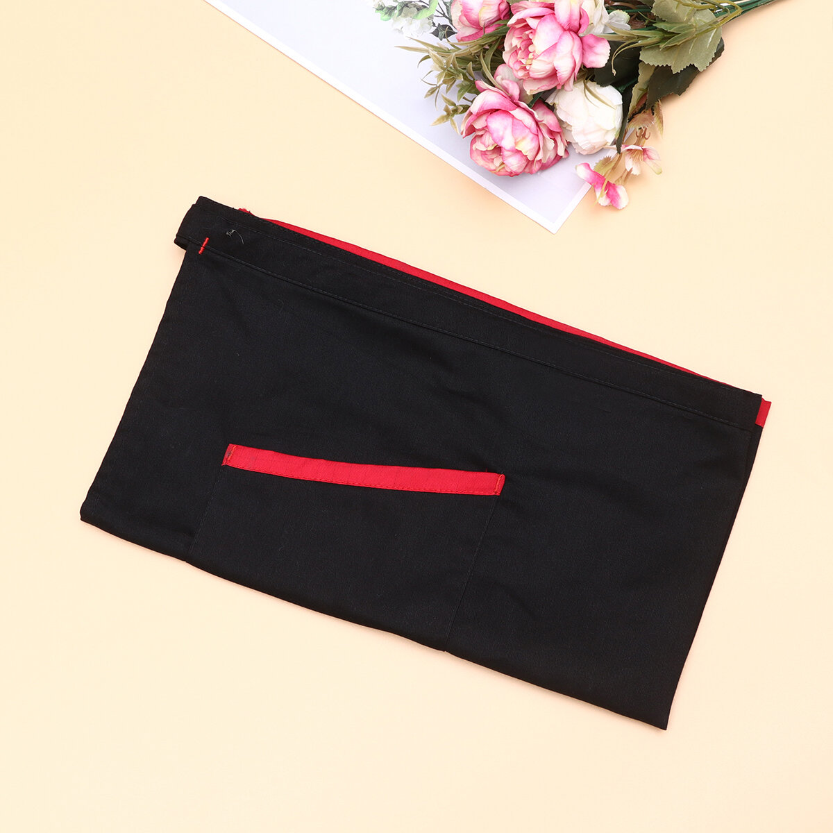 Unisex Apron С Пockets Для Работы В Кафе И Ресторане Размер 65×45Cm Черный