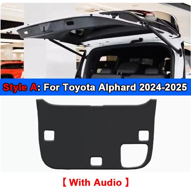 Для Toyota Alphard Vellfire 2015-2024 2025, задний багажник автомобиля, задняя дверь, противоударный защитный коврик, кожаная декоративная накладка, аксессуары