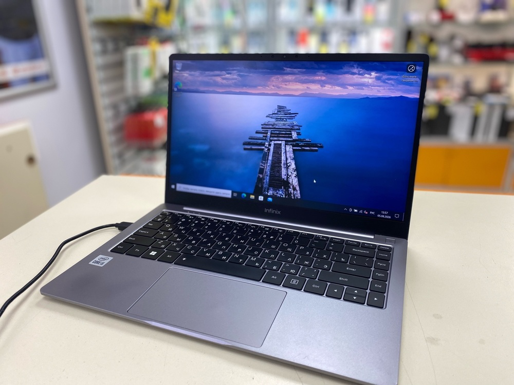 Ноутбук INFINIX Inbook X2, 14", IPS, Intel Core i5 1035G1 1.0ГГц, 8ГБ, 512ГБ SSD, Intel UHD Graphics , Windows 10, серый, б/у, уценка