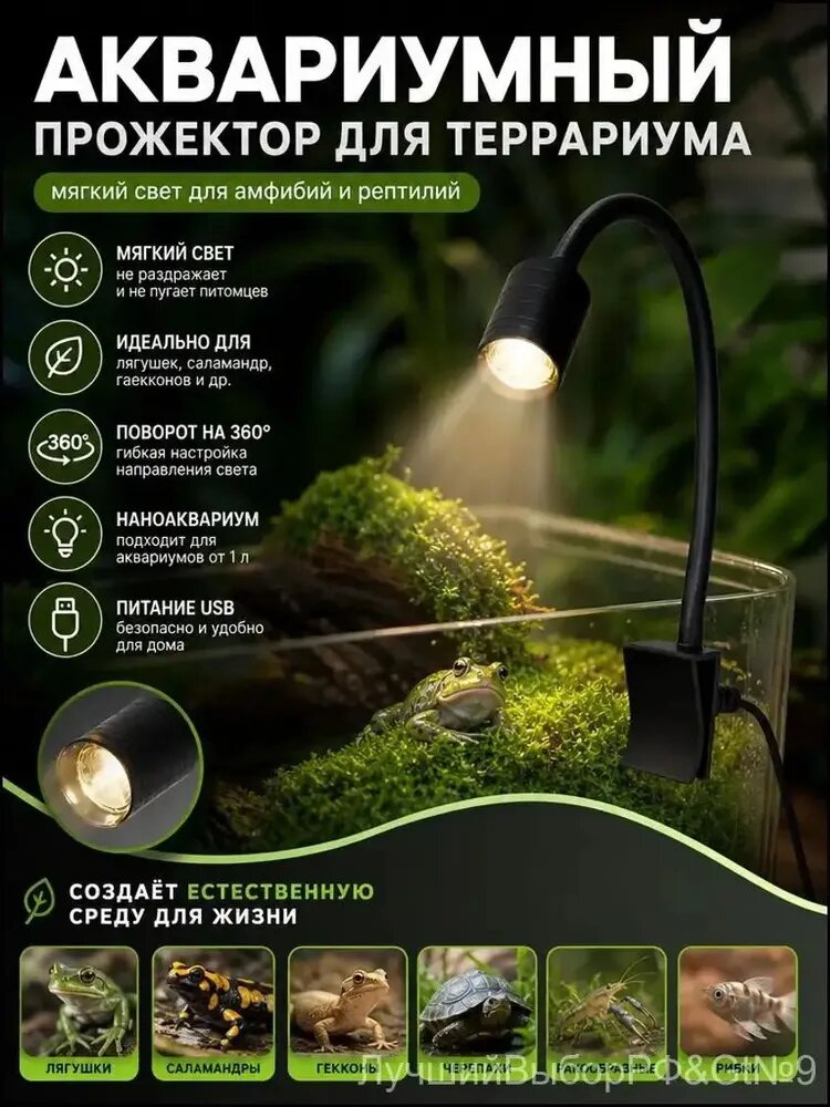 Греющая лампа для террариума, UVB лампа для черепах ящериц и рептилий