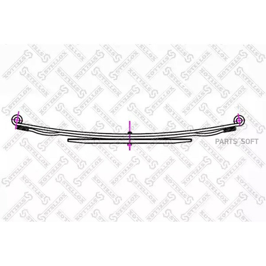 STELLOX 1200010SX 12-00010-SX рессора задн! 61 275 10\ Ford Transit 100/150 LWB 3-лист.(2+1) 91-00