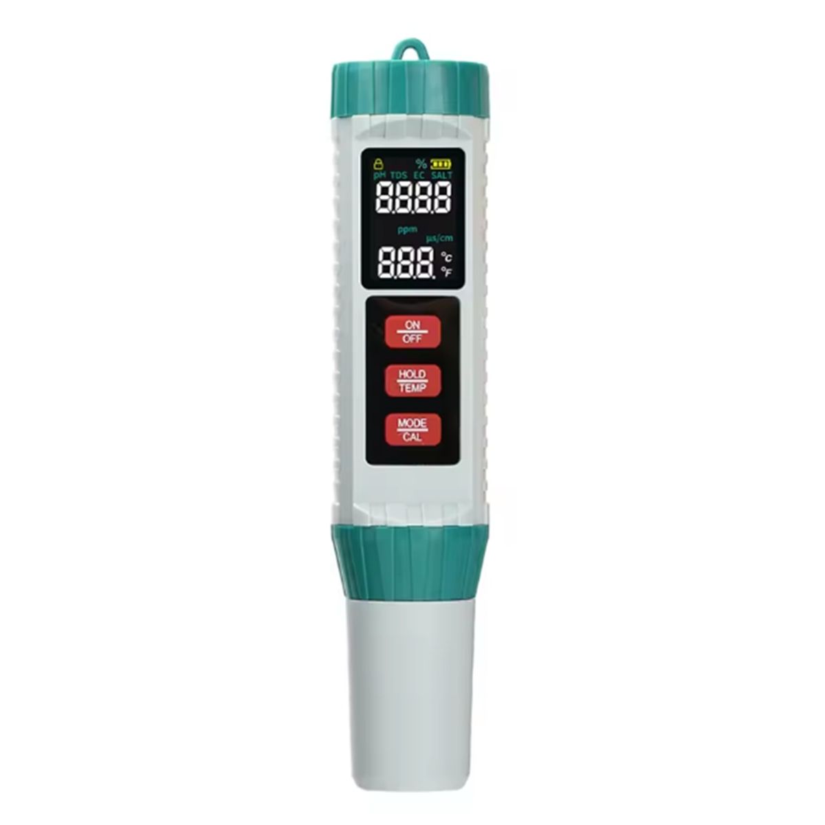 Цифровой Измеритель Хлора И Тестер PH 5 В 1. Тестер PH EC TDS SALT TEMP.