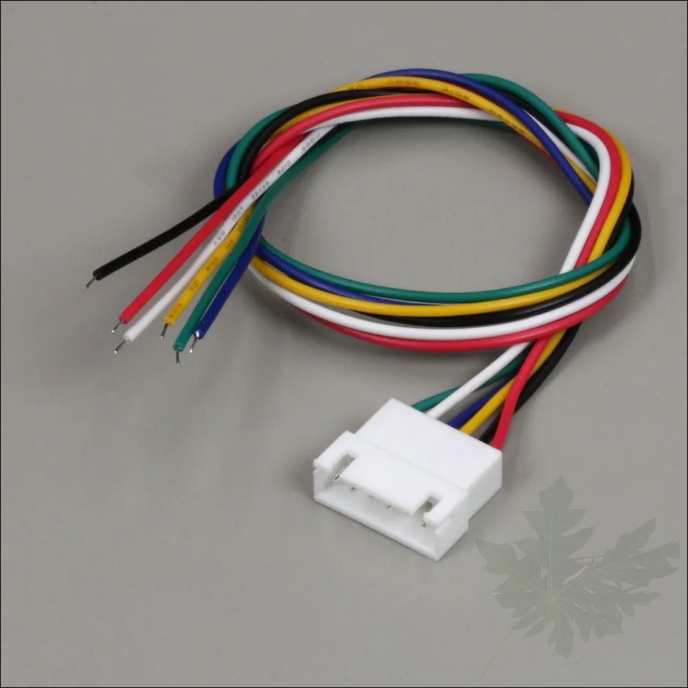 Разъем JST XH 6pin 2.54мм (female/мама) с кабелем 30см. (5шт.)