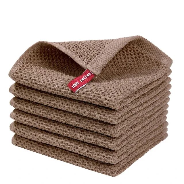 Хлопоковые кухонные полотенца 2Pcs, Бежевый, Coffee Towel
