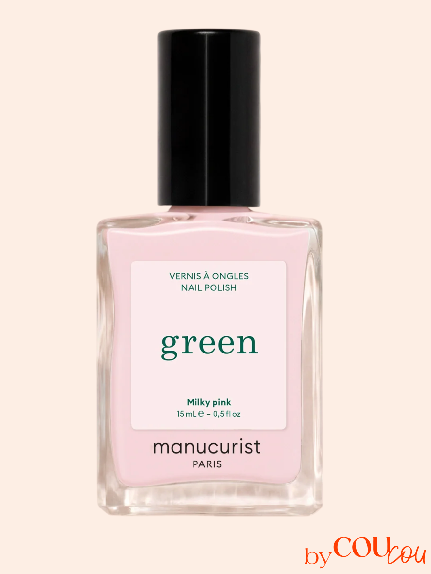 Лак для ногтей Manucurist Green Natural Nail Polish, оттенок Milky Pink, 15 мл (нежный молочно-розовый)