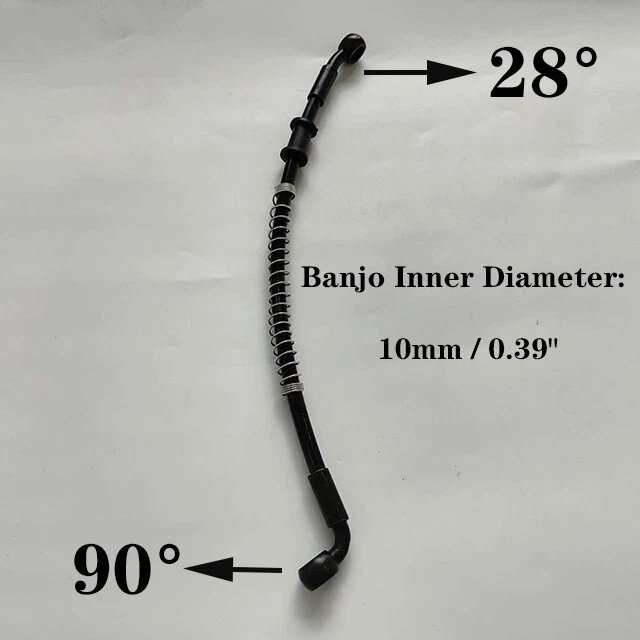 Стальной водопроводный шланг 10 мм 100-5000 мм 90cm, Black