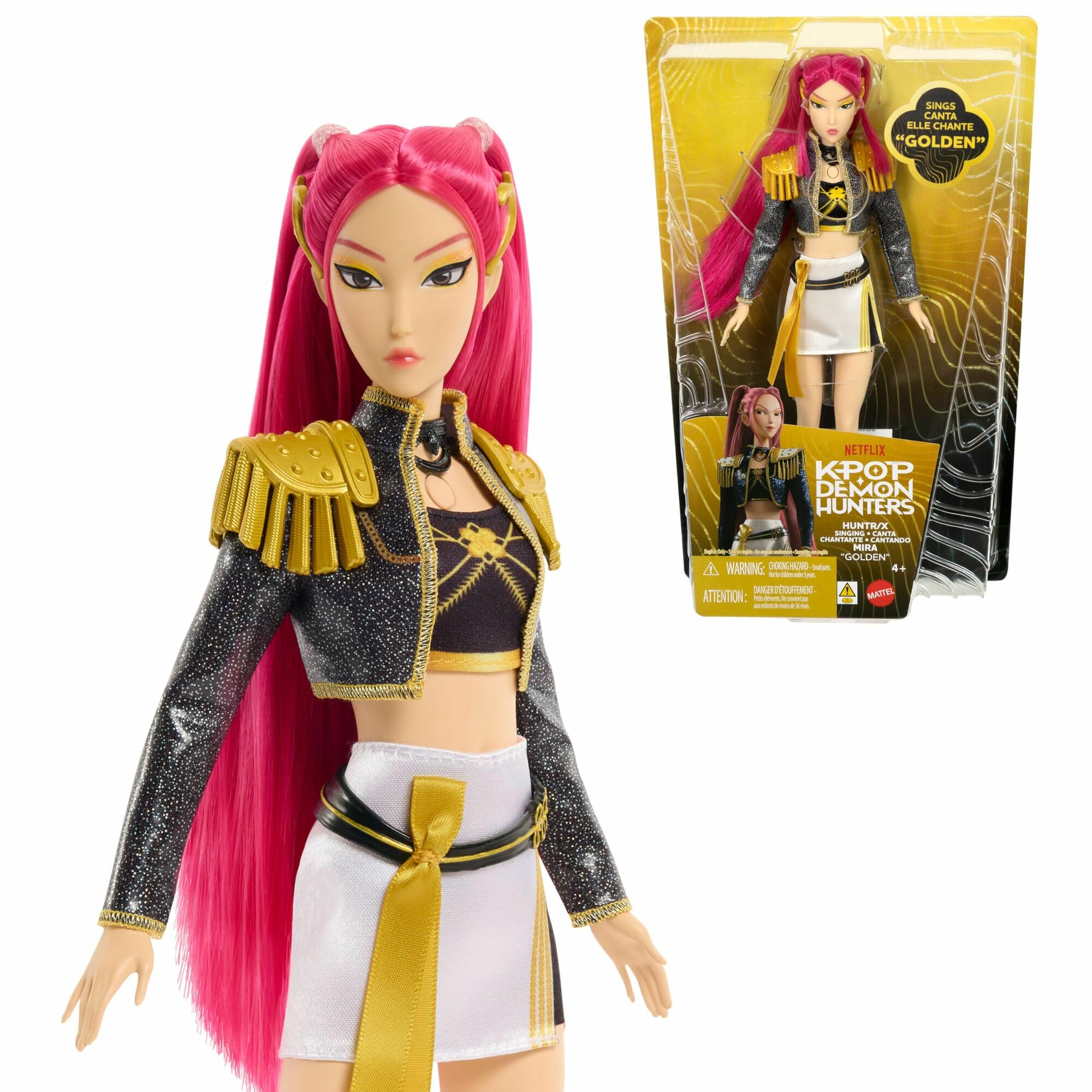 Поющая кукла Mattel KPop Demon Hunters HUNTR/X Mira "Golden" / Мира, музыкальная коллекционная кукла 11.5 дюймов (29 см)