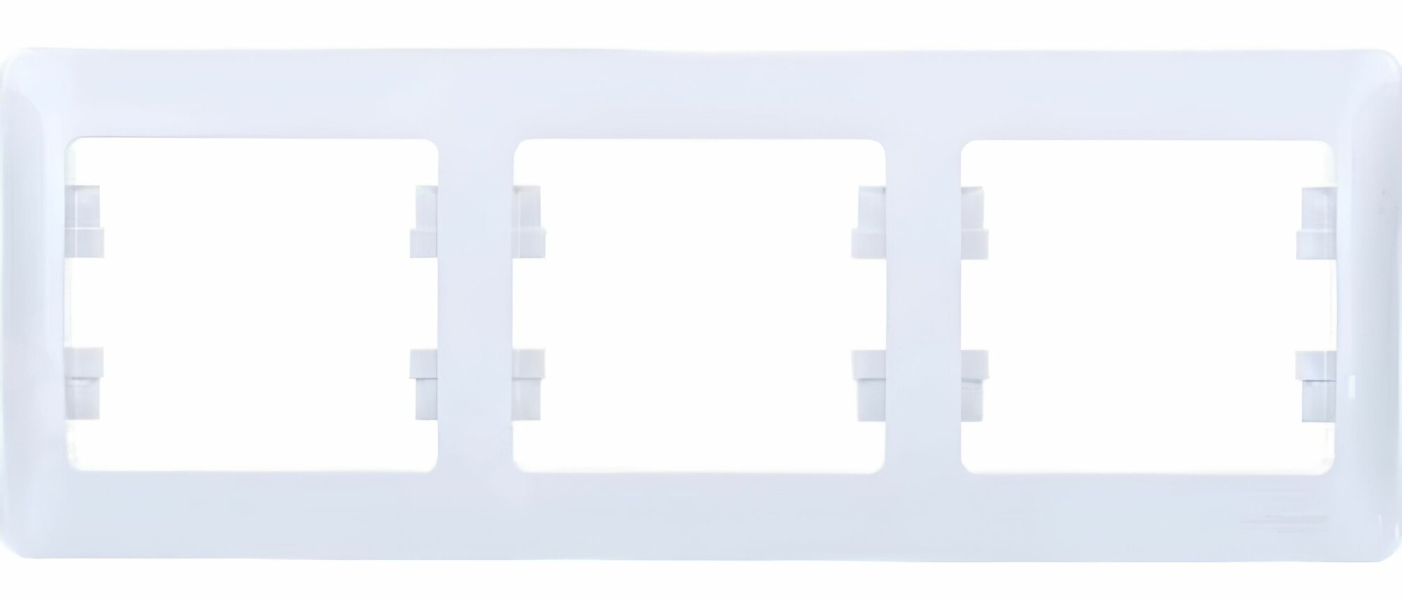 GLOSSA Рамка горизонтальная 3 поста белая (1уп-2шт.)