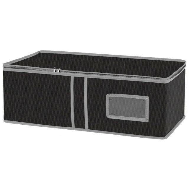 Коробка для хранения рыжий КОТ "Black", 60х30х20 см, спанбонд/ПВХ, черный