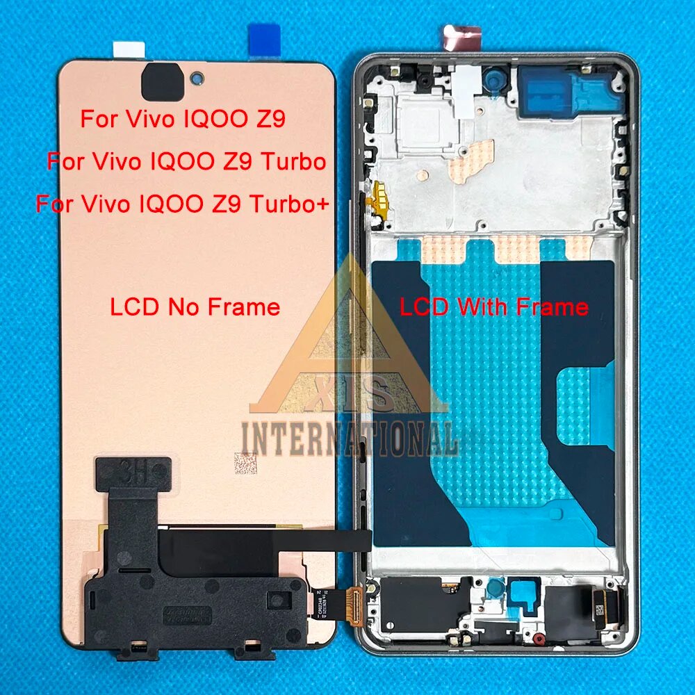 Оригинальный 6.78-дюймовый AMOLED-дисплей для Vivo iQoo Z9 I2302/ Z9 Turbo V2352AV/Z9 Turbo+ V2417A с рамкой для Z9 Turbo Endurance.