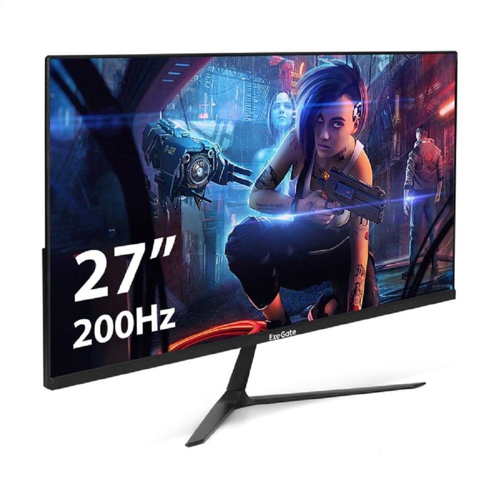 ExeGate 27" Монитор (EX300572RUS), VA, 1920x1080, 200 Гц, черный