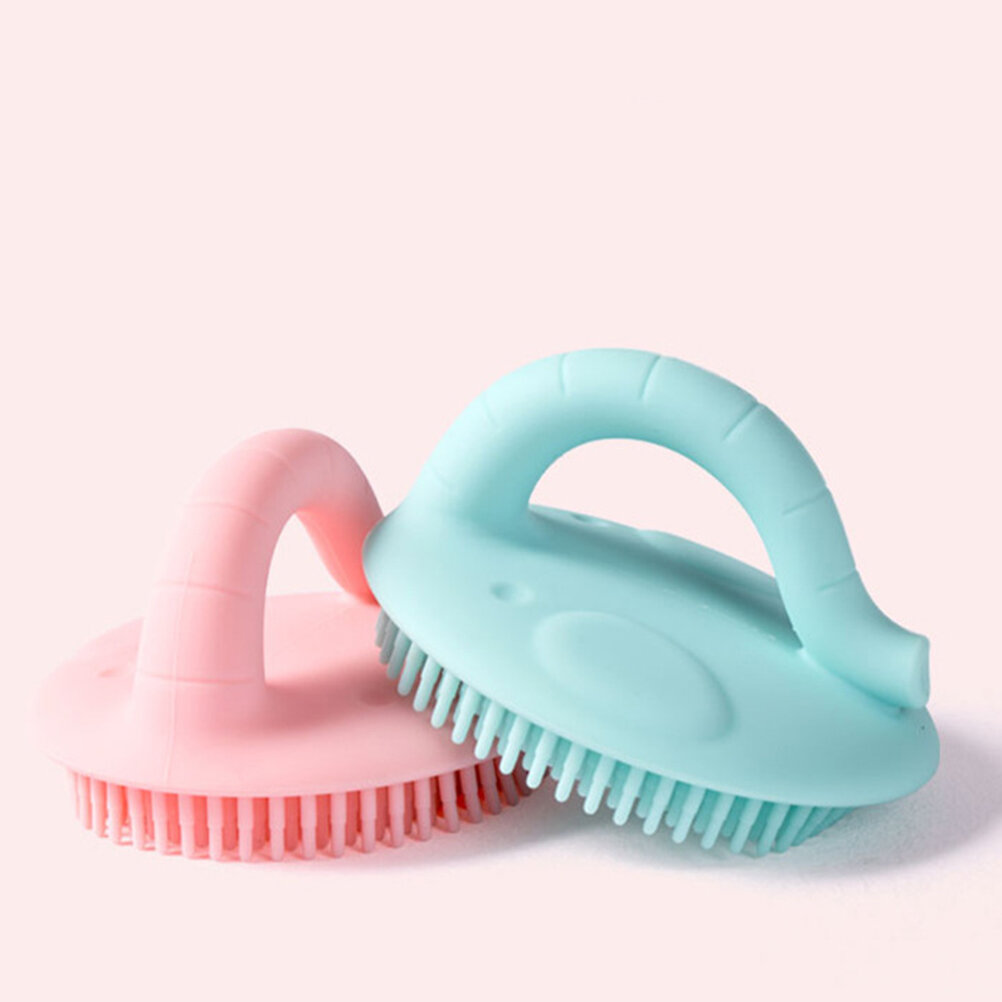 Silicone Baby Bath Brush Для Детей Розового Цвета 9.5x8.7 Cm