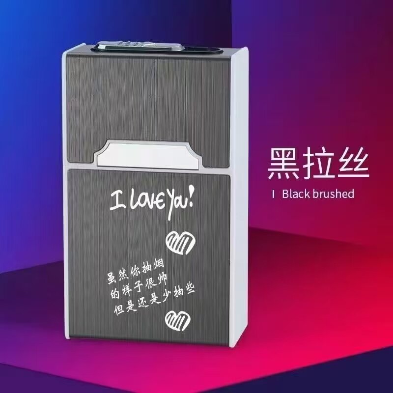 Портсигар металлический с USB зажигалкой, на магните, цвет серебро, 10х6х3 см, FatCat
