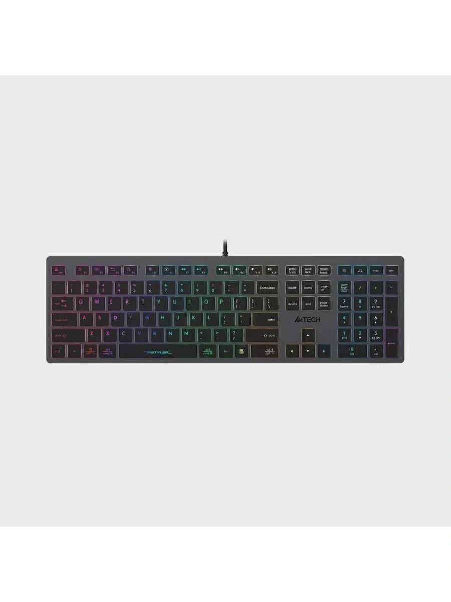 Клавиатура проводная A4Tech FX60 GREY / NEON
