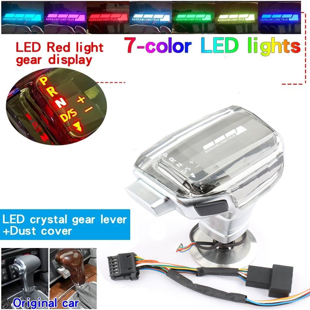 Ручка переключения передач с LED-подсветкой Crystal для Audi A6 C6 C7 A4 B8 S6 A7 A5 Q5 A3 8P S5 S7 Q7 4L, премиум-аксессуары для трансмиссии.