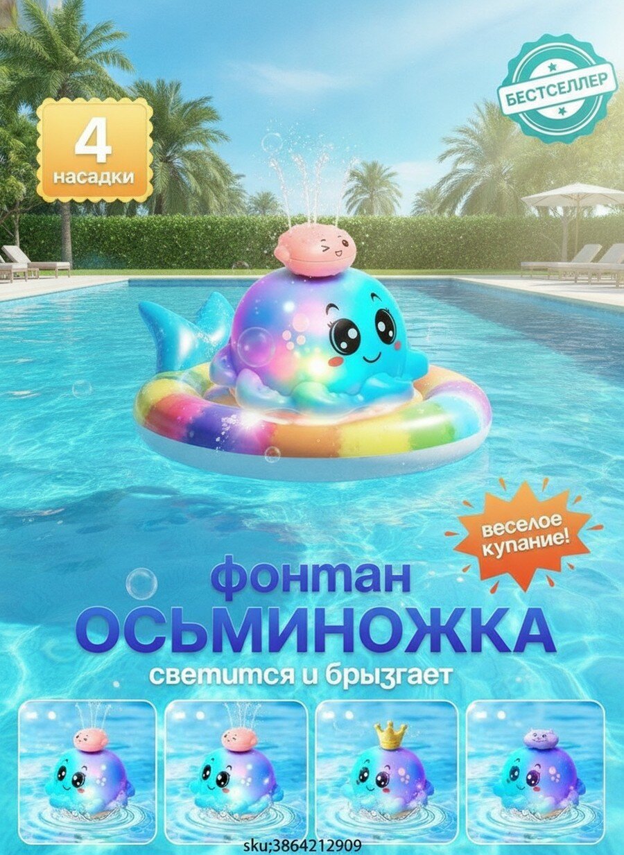 Фонтан в ванную для детей с подсветкой