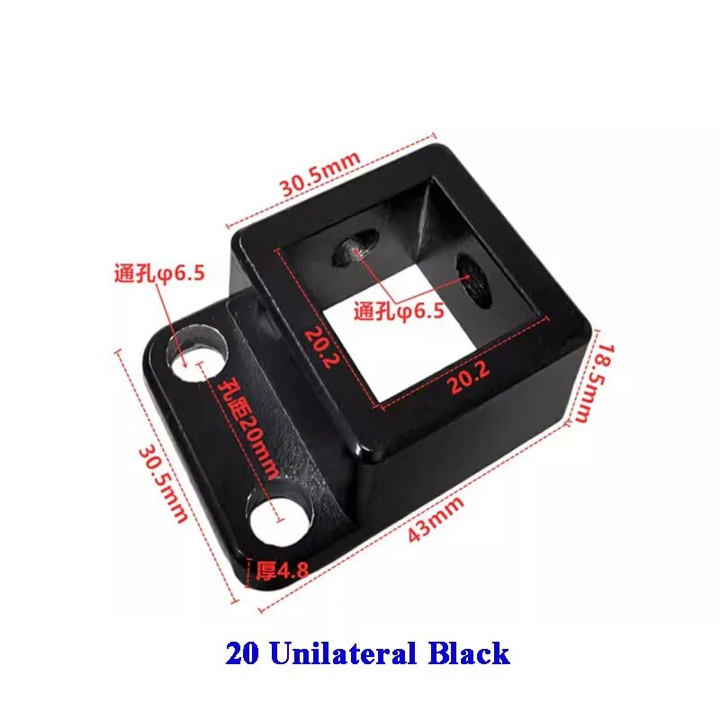 BAMBOOTOP алюминиевый профиль 2020/3030/4040 для 3D DIY 20 Unilateral Black