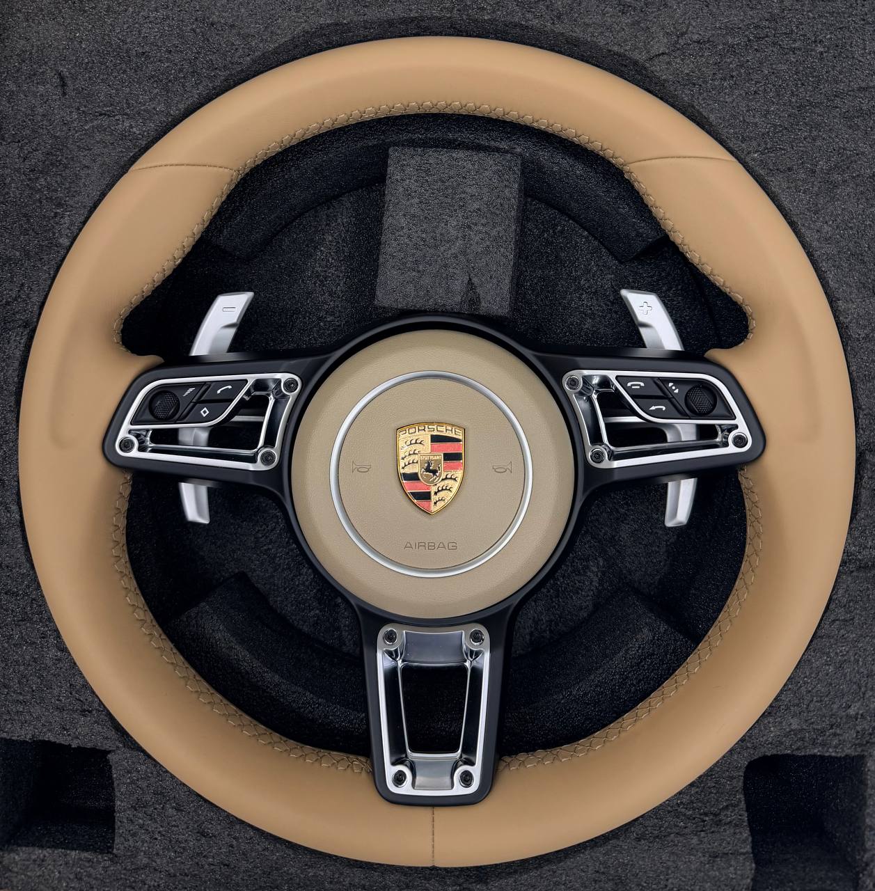 Руль Porsche бежевый 911 (997) Cayenne 957 Cayman 987 Boxster 987