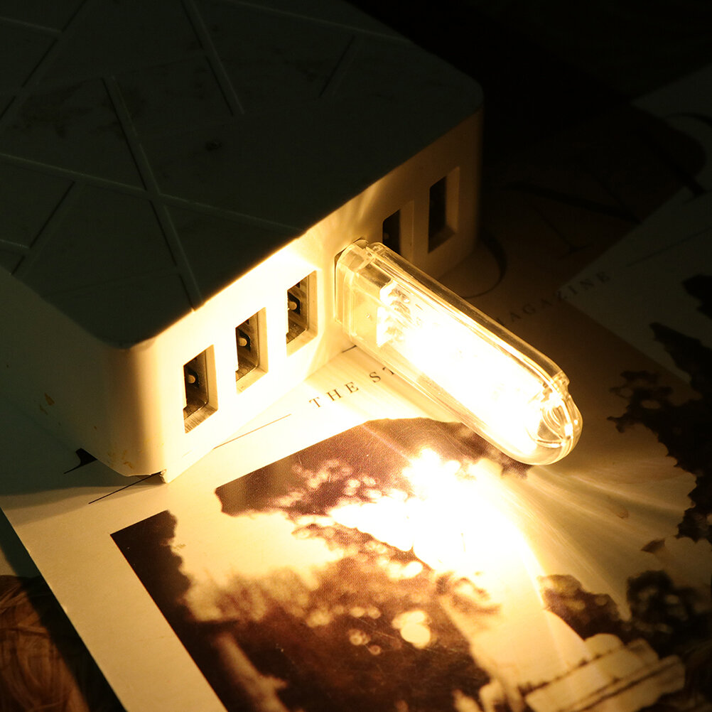 USB Ночник С Подсветкой 5 Штук Супер Яркие LED Диоды Белый Цвет 30 См Длина Кабеля