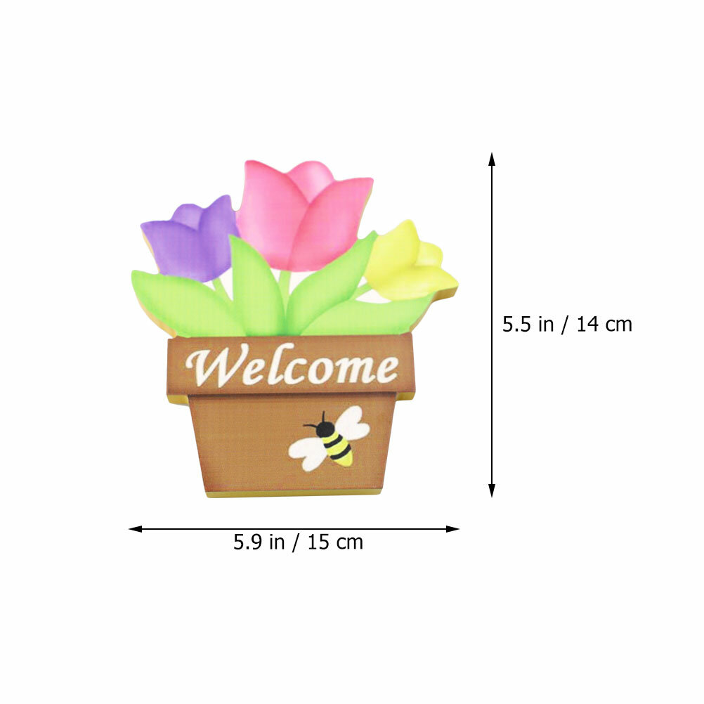 Весенний декор цветочный элемент, ручная работа из натурального дерева, 1 шт