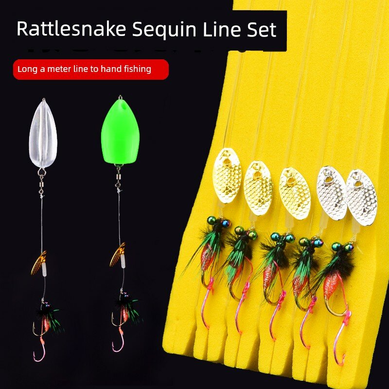Комплект Rapala с двойным крючком-змеей 16# и леской 1 м для рыбы до 250 г