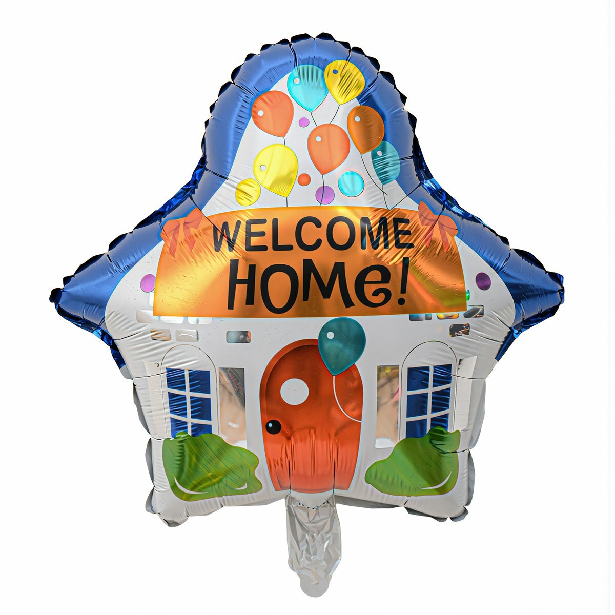 Декоративный набор шаров алюминиевых розовое золото с надписью WELCOME HOME для праздника встречи домой гостей дома, Дом "WELCOME HOME