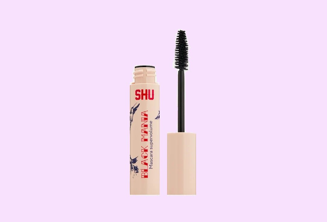 Тушь c эффектом суперобъем SHU BLACK MANIA, оттенок 101, черный, 10 мл