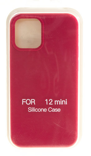 Hакладка Silicone Cover для iPhone 12 mini, малиновый (13)