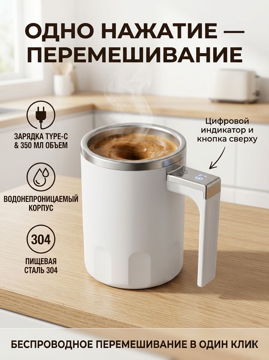 Блендер Кружка-блендер, подходит для приготовления кофе и чая, разноцветный