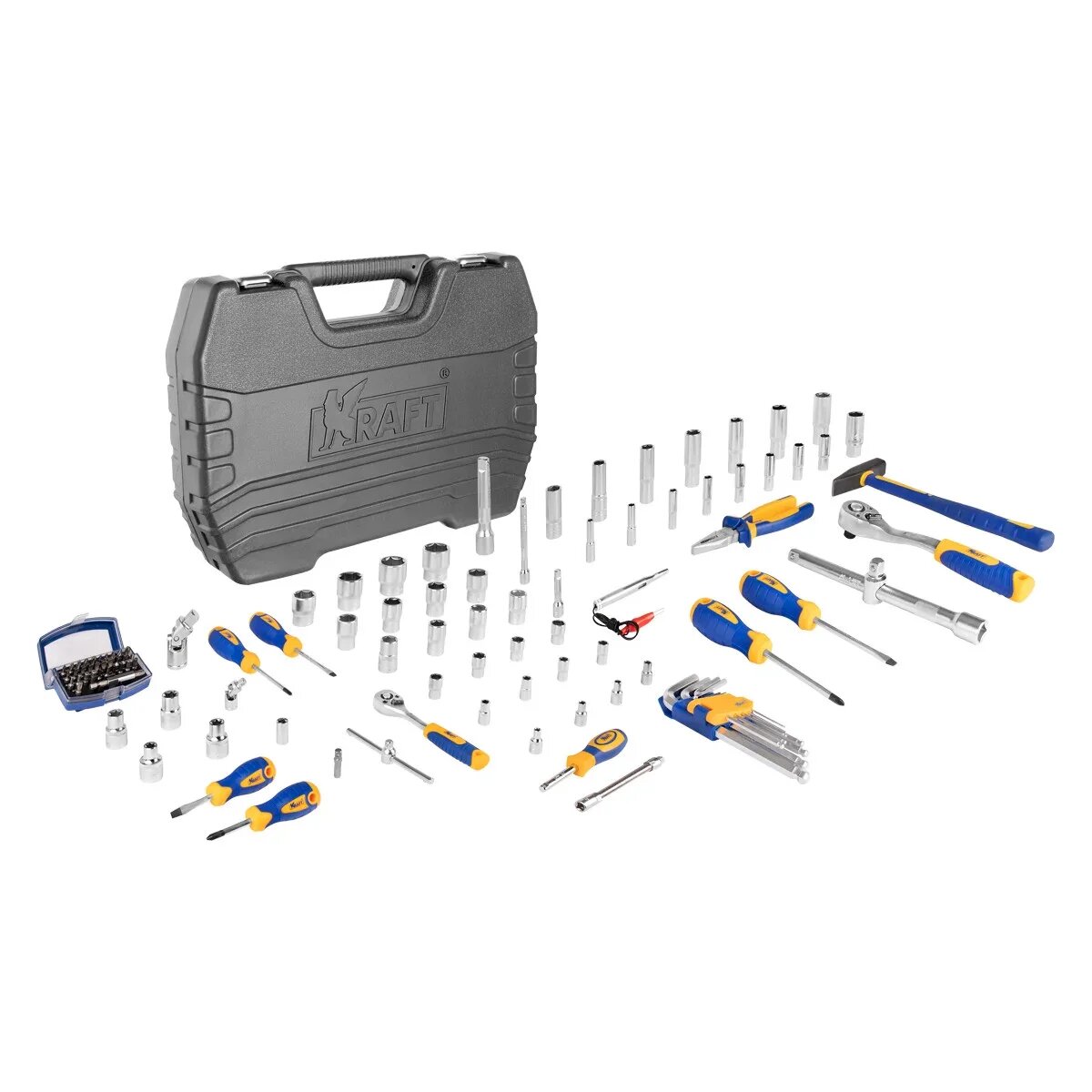 Набор инструмента KRAFT 109 предметов (1/2"Dr и 1/4"Dr)