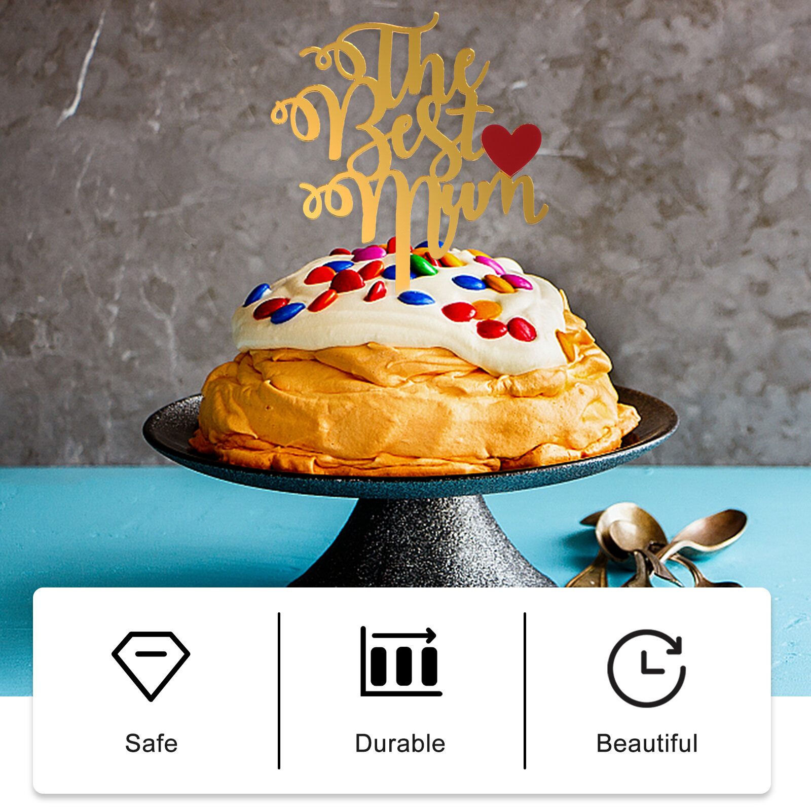 10 Штук Акриловые Топперы Для Торта День Матери Оригинальное Украшение Размер 13 5x9 5 См