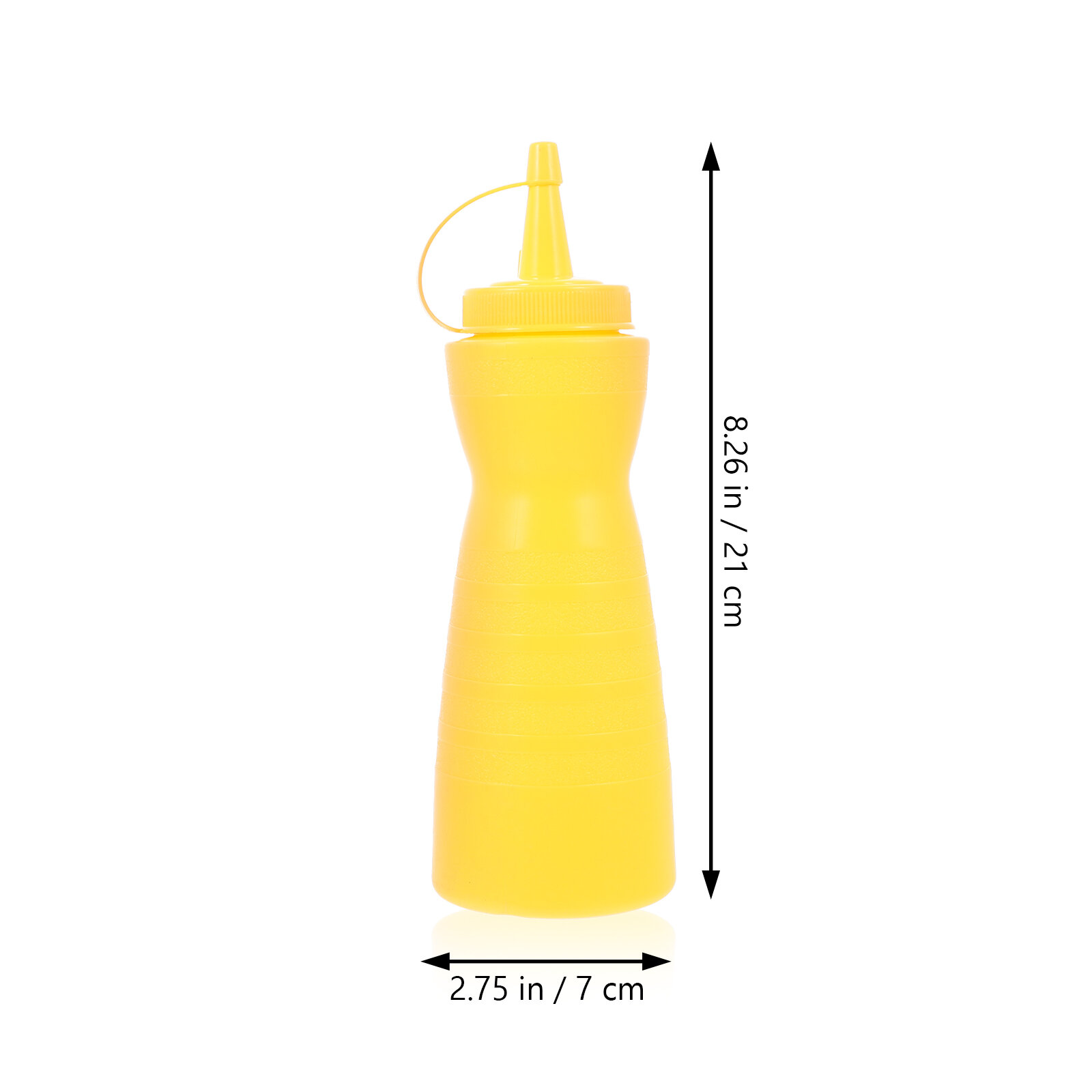 Бутылка Для Соусов Из Пластика Желтого Цвета С Узким Горлом 2 Штуки 7X7X21Cm
