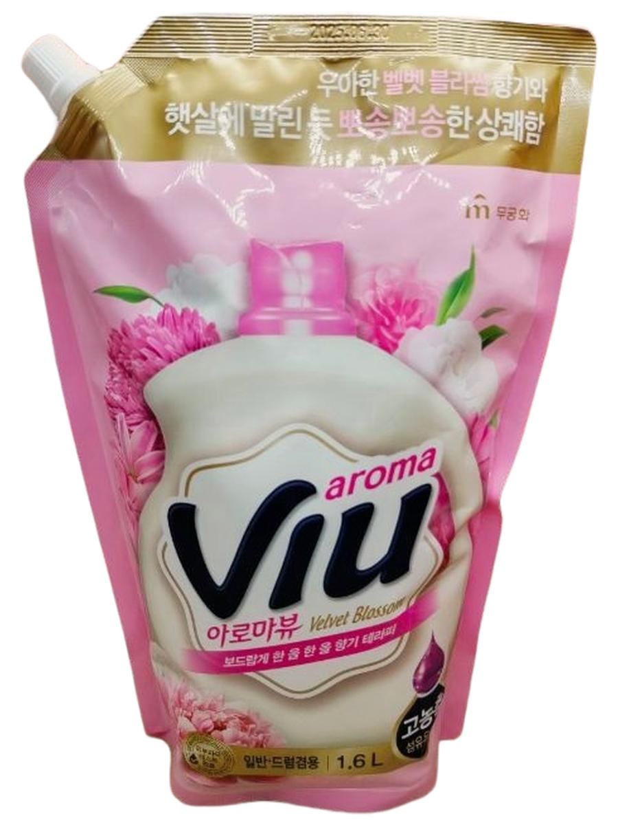 Mukunghwa Aroma Viu Velvet Blossom Антибактериальный ароматизирующий кондиционер Бархатный букет 1,6 л в мягкой упаковке