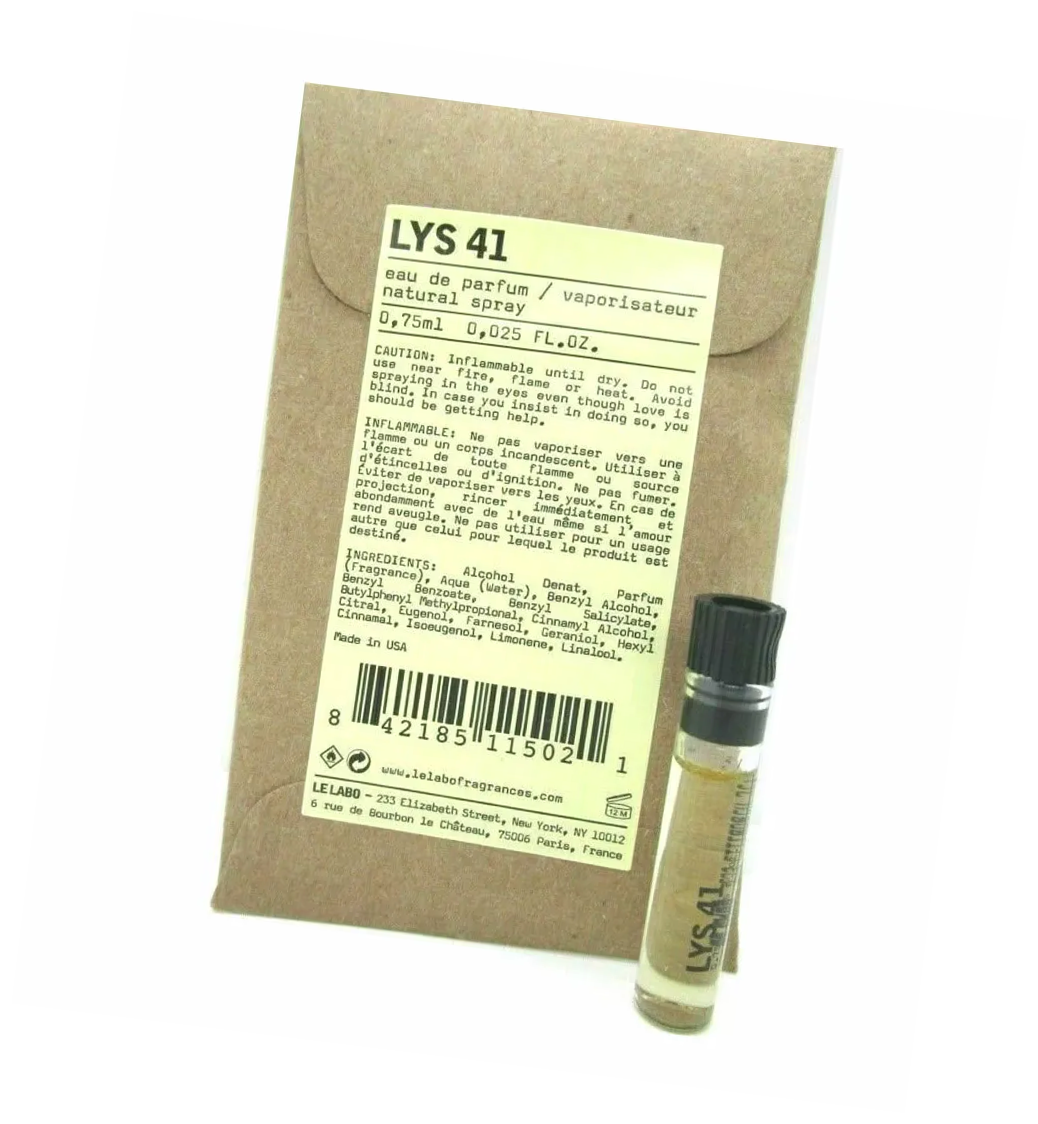 Ле Лабо Лис 41 0.75 мл сэмпл парфюмерной воды женской - Le Labo Lys 41 миниатюра