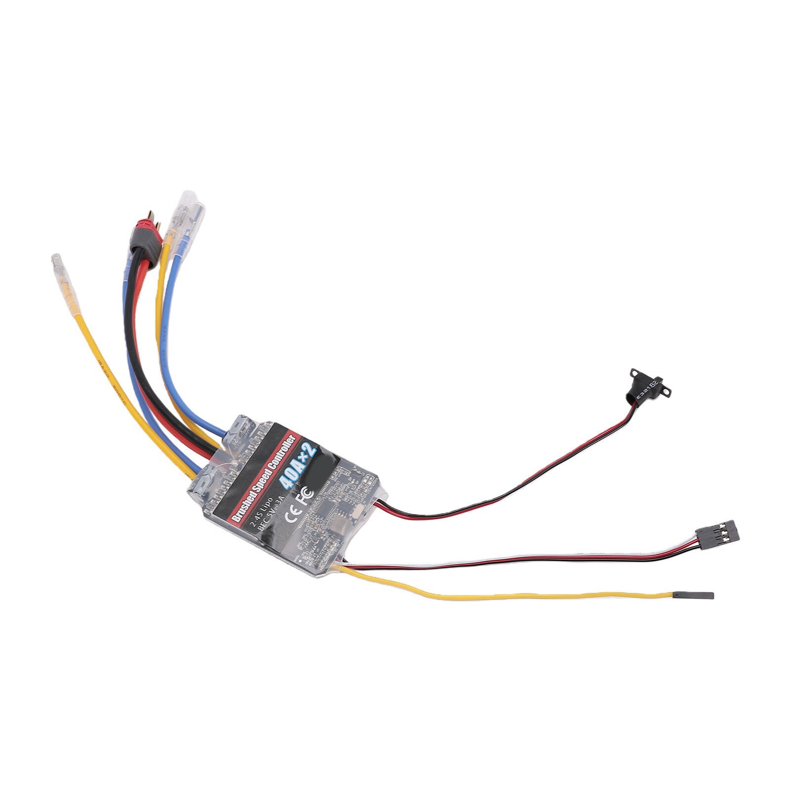 Радиоуправляемый двусторонний контроллер ESC, 6-15V, 40A, с улучшенной теплоотдачей, для танков и быстробоевых судов