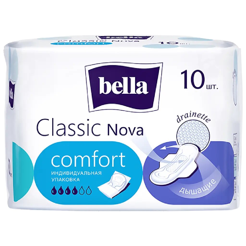 Bella Прокладки Classic Nova Comfort drainette 10 шт