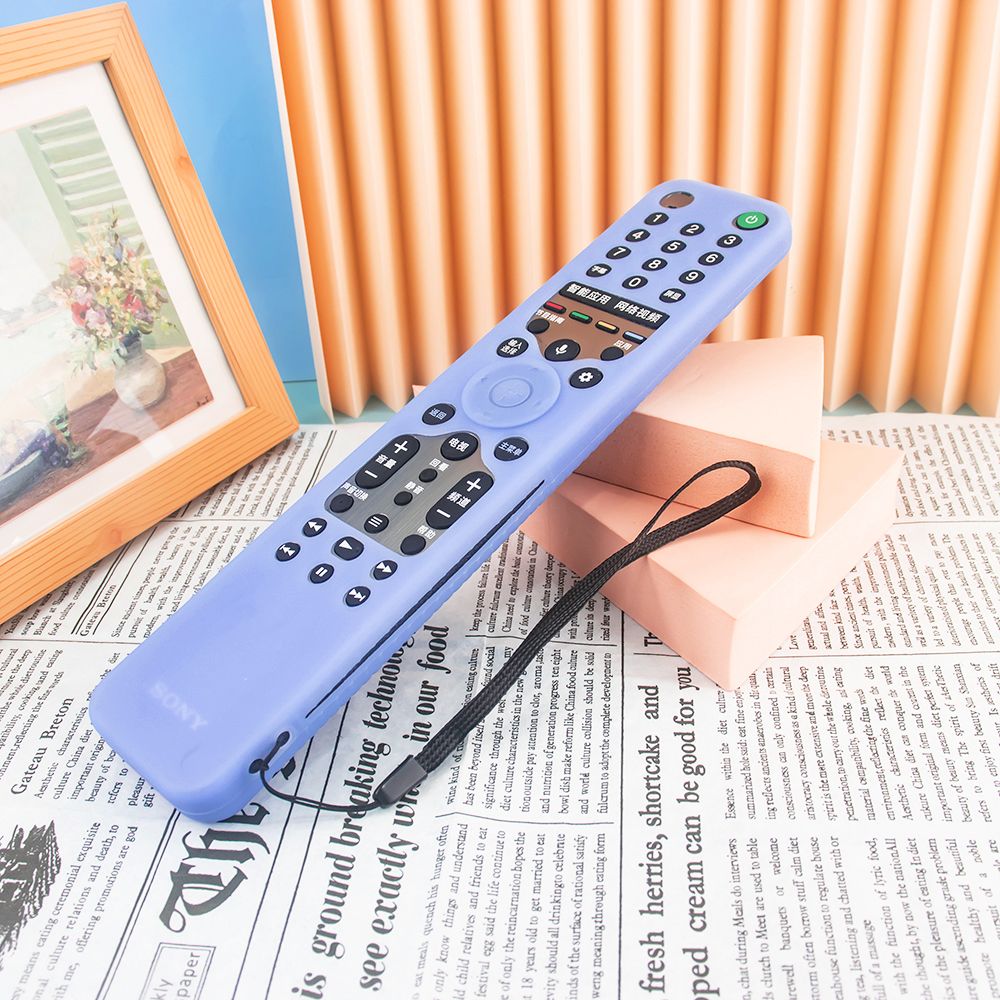 Силиконовый чехол для пульта Sony RMF-TX600C/TX500U с ремешком и подсветкой