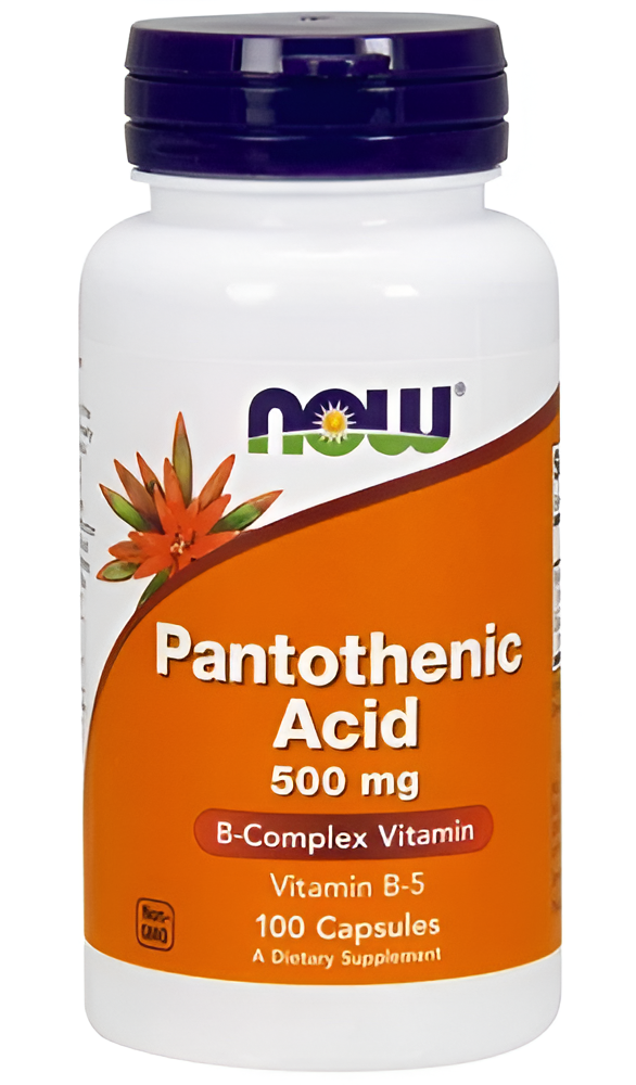 Пантотеновая Кислота NOW Pantothenic Acid, 500мг, 100 капсул