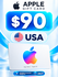 Карта пополнения Apple ID, 90 USD, США, цифровой код Apple Gift Card | Подарочна...