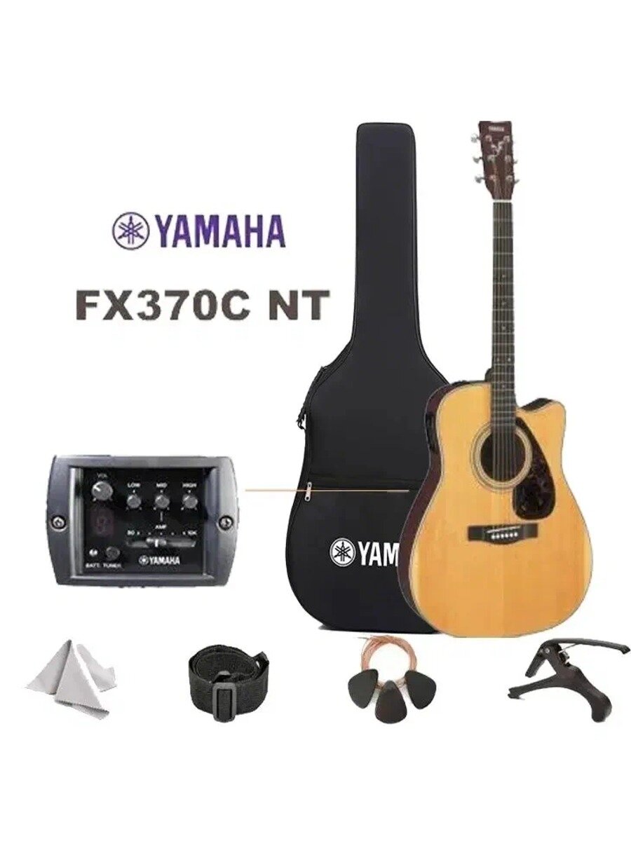 Yamaha Акустическая гитара Электроакустическая FX370C 6-струнная, корпус Махагони, Меранти 4/4