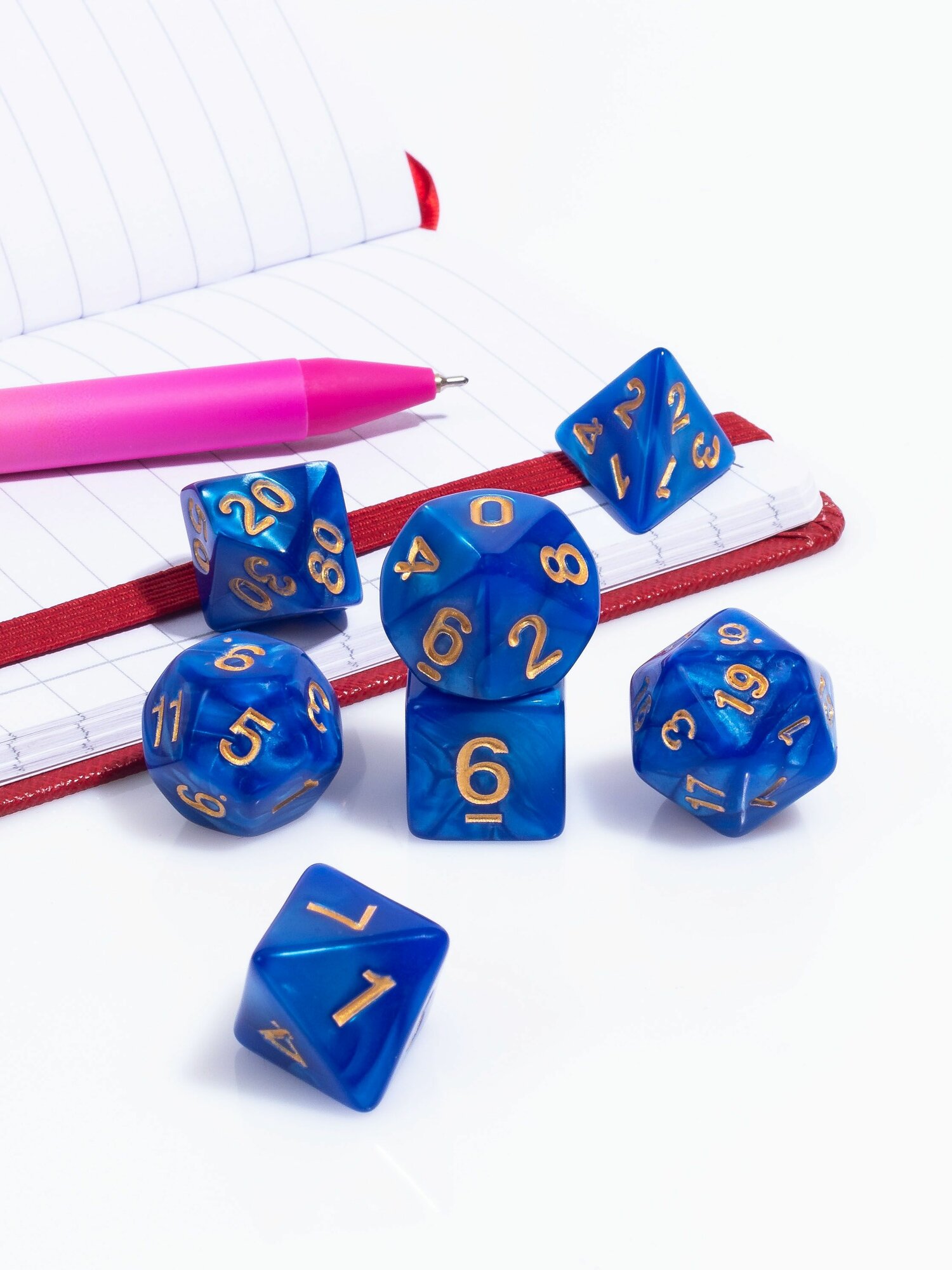 Кости игральные для Dungeons & Dragons, кубики для DnD и настольных ролевых игр (дайсы ДнД) 7 шт.