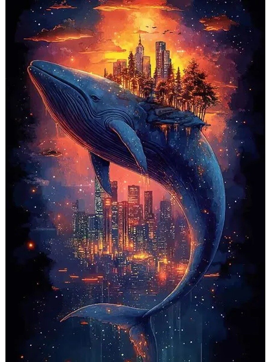 Деревянные пазлы 1000 элементов, подарочная упаковка, 50x75cm, Абстрактная головоломка
