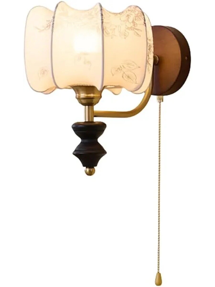 Настенный светильник E14 LED, 1 лампа, 40 Вт, 110–220 В, золотой