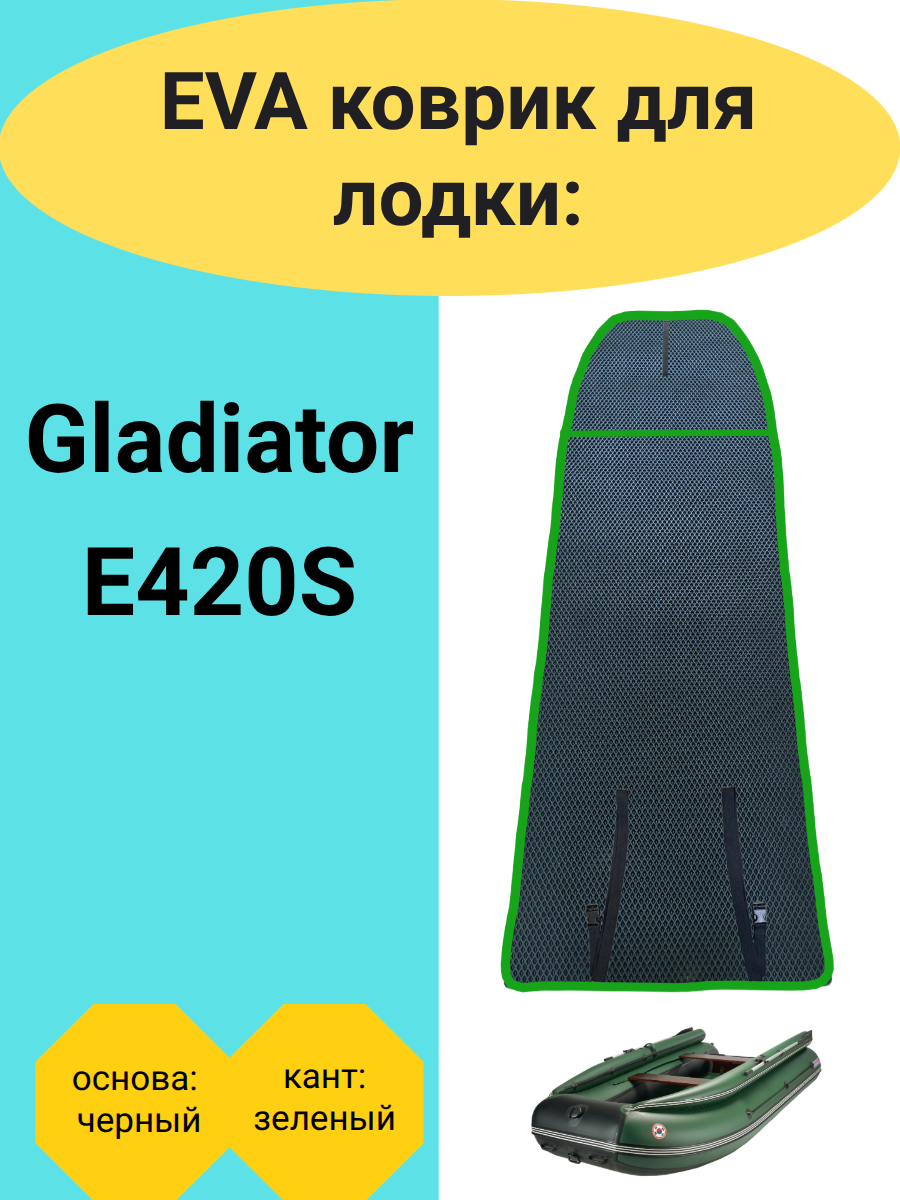 Эва коврик в лодку Gladiator E420S / Гладиатор, накладки в комплекте
