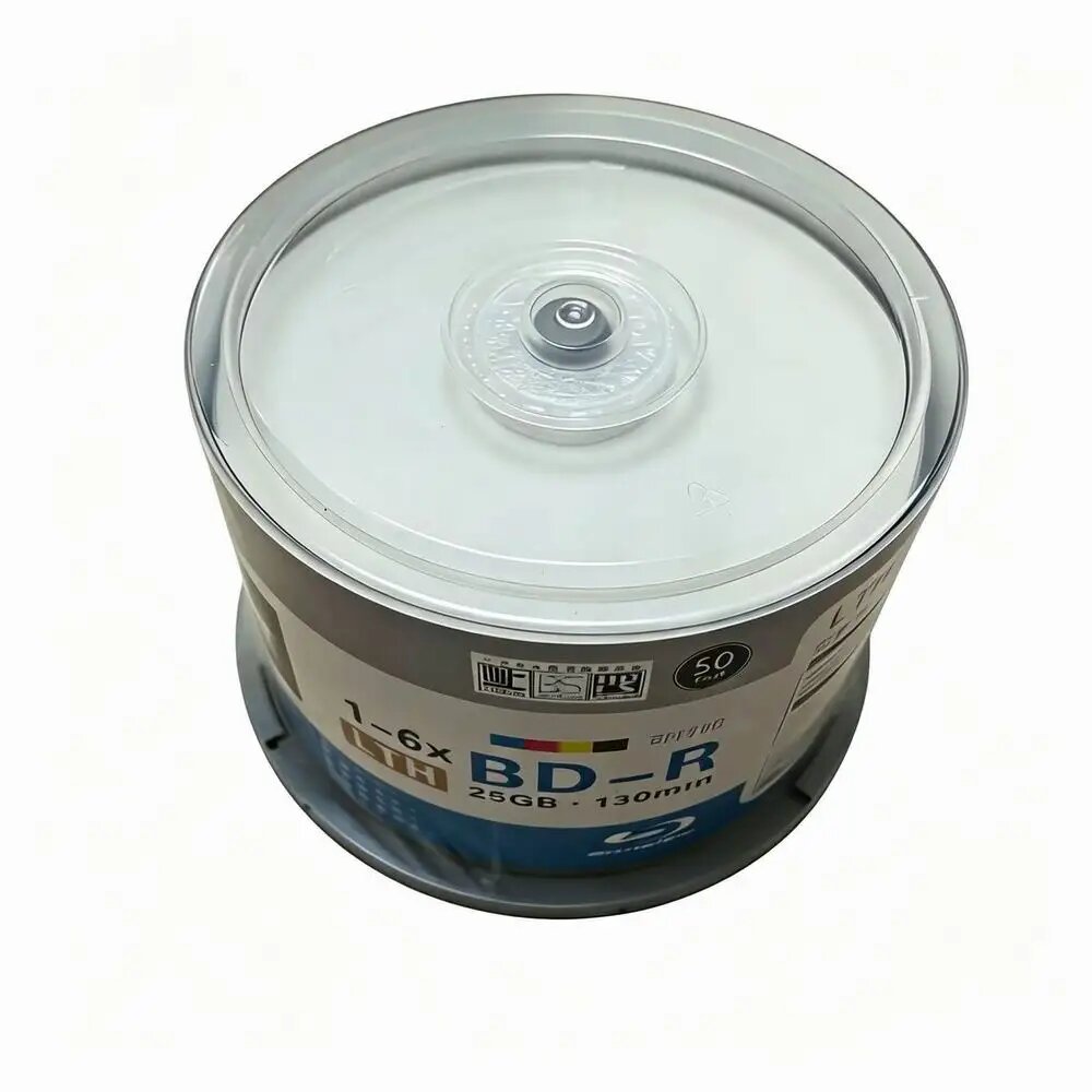 BDR LTH Тип 25G 6X Диск Blu-ray BD-R 25 ГБ Золотой цвет для печати 50 шт./корпус