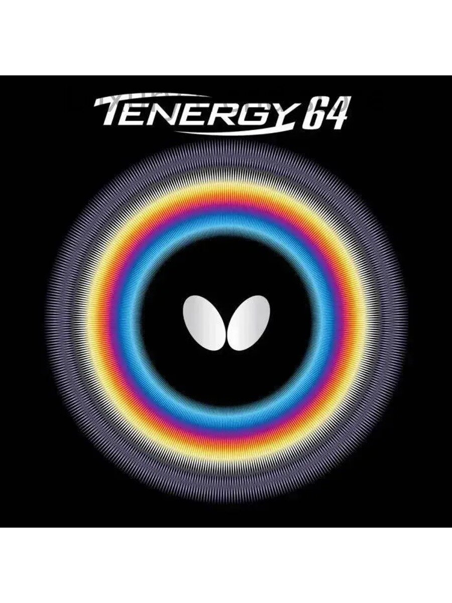 Накладка для ракетки BUTTERFLY Tenergy 64, черная, 2.1, для повседневного использования